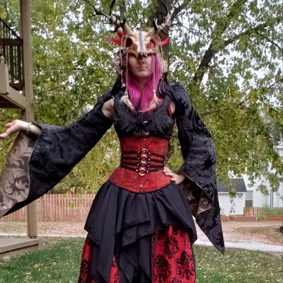Wendigo Cosplay Skull Wendigo Costume Horn Headpiece Deer Antler ...