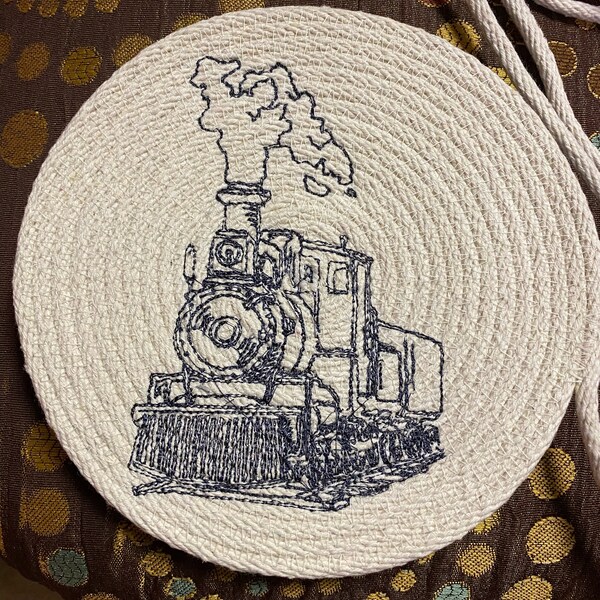 Steam Locomotive Pattern. Steam Engine Embroidery Design. Machine ...