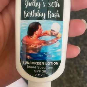 Personalized Bachelorette Party Sunscreen Favor SPF 30 1oz 2oz Clip ...