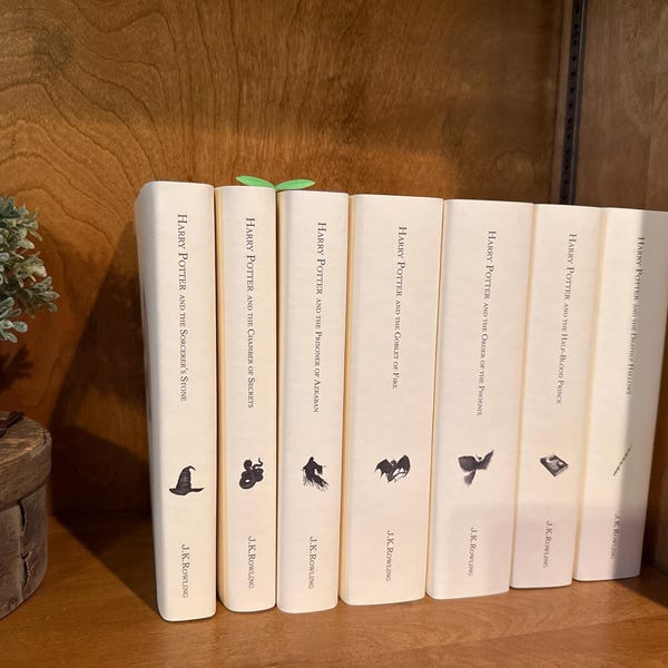 HP Books Dust Jackets Set | Illustrated Minimalistic Covers | Bookshelf ...