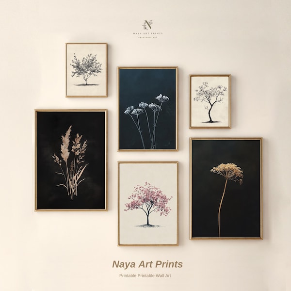 6 Frame Mockup, Gallery Wall Mockup, Poster Mockup, Boho Mockup ...