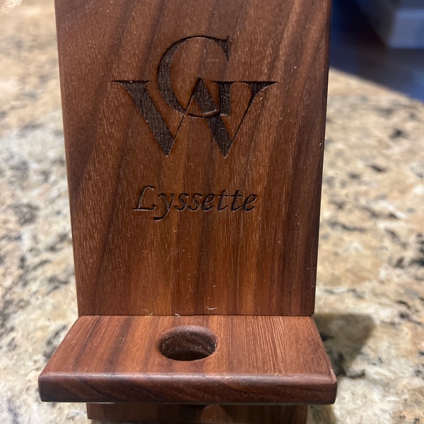 Handmade Solid Wood Phone Stand: Walnut, Maple, Cherry - Free ...
