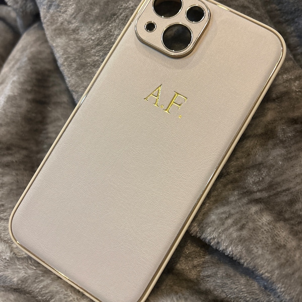 Custom Embossed Phone Case - Personalized Leather Case for iPhone 16 ...