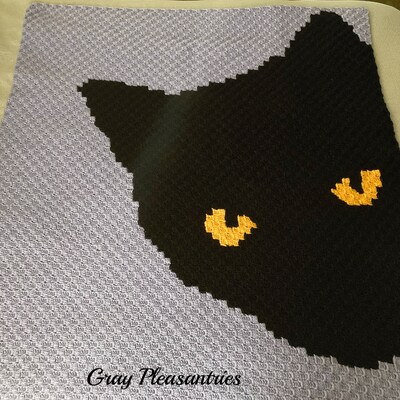 CAT EYES C2C Graph Afghan Pattern With Written Row by Row Instructions ...