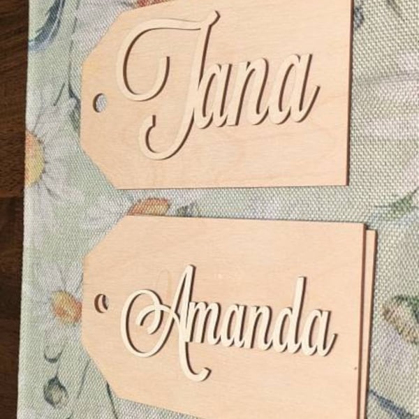 Custom Script Unfinished Wood Sign Laser Cut Letters Hanging Wall Decor ...