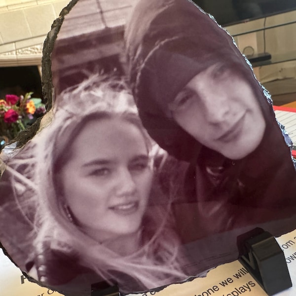 Square Photo Rock Slate | Personalised Slate Photo Frame - Two Size ...