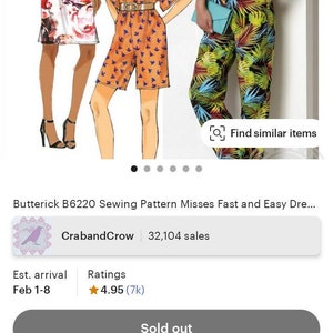 Mccalls M7969 Sewing Pattern for Misses Loose Fitting Pullover Dress ...