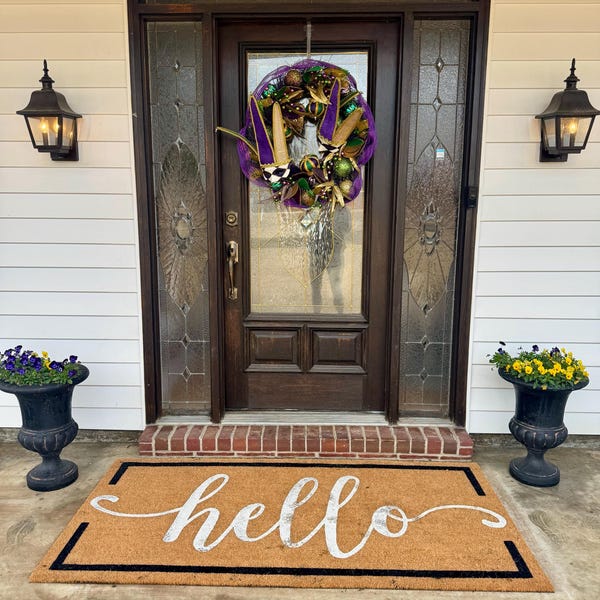Ciao Flocked Coir Doormat Italian Welcome Mat Custom Personalized Gift ...