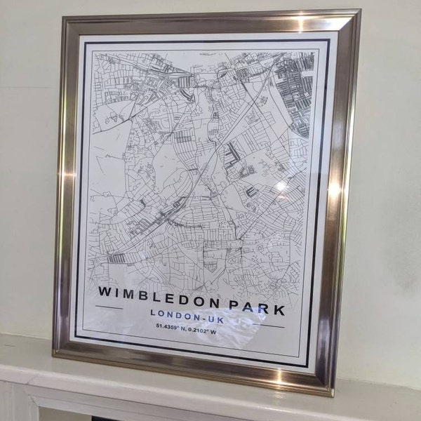 WIMBLEDON PARK MAP, High Res Map, Map of Wimbledon Park, Wimbledon Park ...