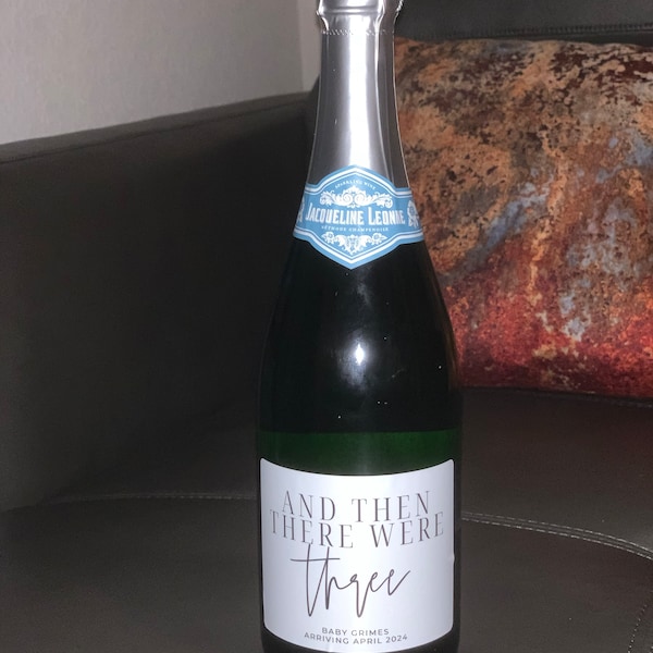 Baby Announcement Wine Labels | Personalized Pregnancy Announcement ...