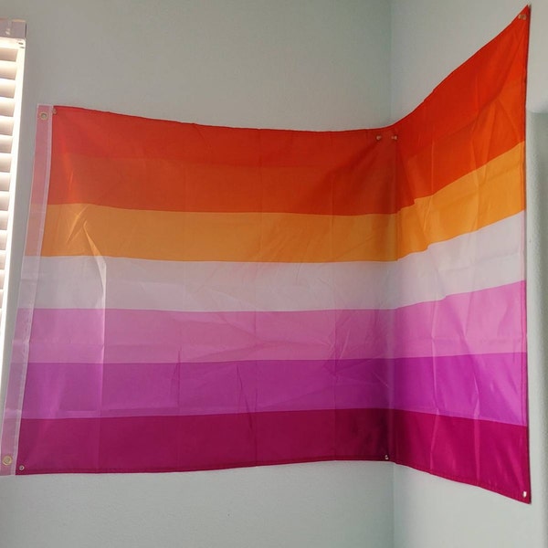 3x5feet Lesbian Sunset Flag / Lesbian Flag / LGBT Flag/ Gay Pride ...