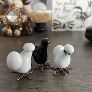 Glas Miniatuur Kippen Duo Verzamelobjecten Pasen Decoratie Miniatuur ...