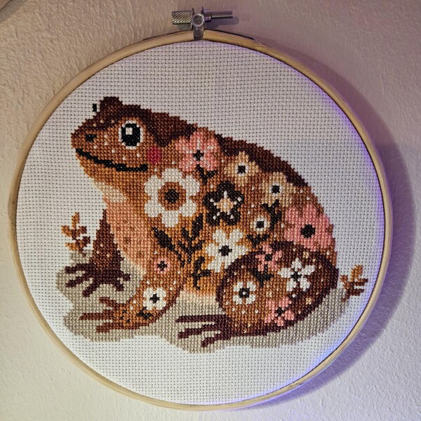 Fall Toad Autumn Frog Cross Stitch Pattern PDF - Instant Download, Cozy ...