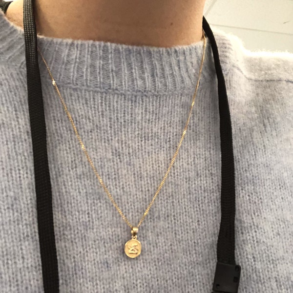 Guardian Angel Necklace: Solid 10k Gold Angel Pendant - Etsy