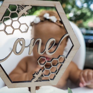 Honeycomb Cake Topper Bumble Bee Cake Topper First Birthday Topper ...