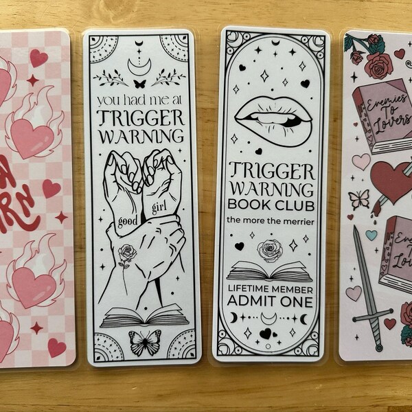 You Had Me at Trigger Warning Bookmark, Gift for Book Lover, Dark Romance Books - Etsy