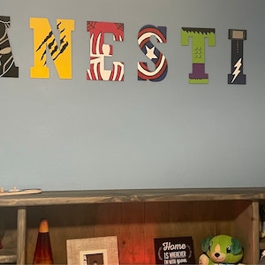 Superhero Theme Letters, Wall Letters, Wood Letters, Personalized ...