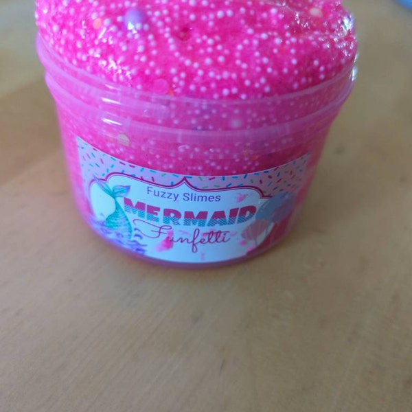 Mermaid Funfetti Micro Foam Bead Slime - Cake Scent - Etsy