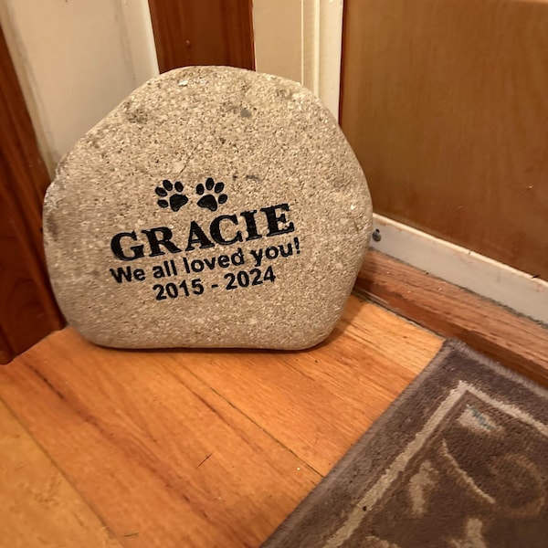 Family Tree Written in Stone- Custom Carved River Rock Garden ...