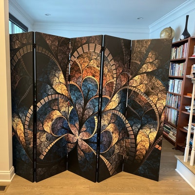 Abstract Mosaic Room Divider, Folding Screen, Room Divider 3 and 5 ...