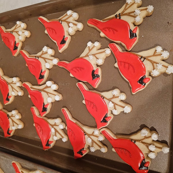 Red Cardinal Cookie Cutter - Christmas Cardinal Cookie Cutter - Winter ...