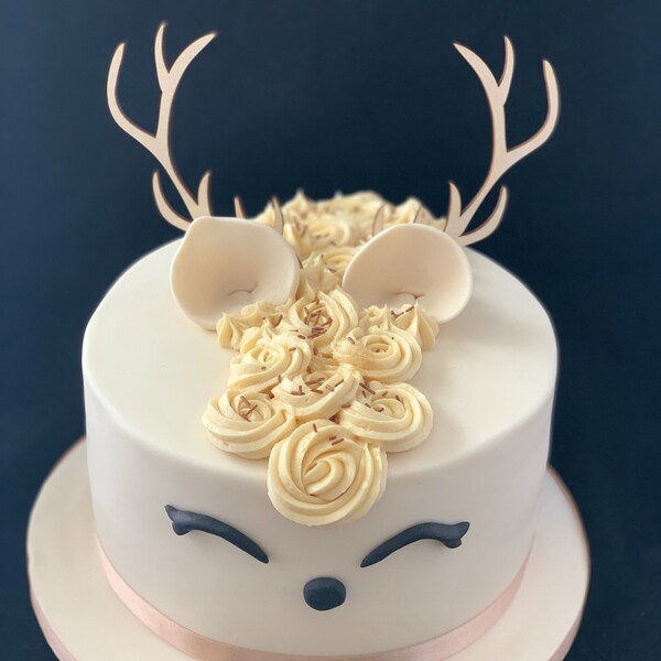 Antlers Cake Toppers - Rudolph Christmas Cake - Reindeer Antler - Deer ...