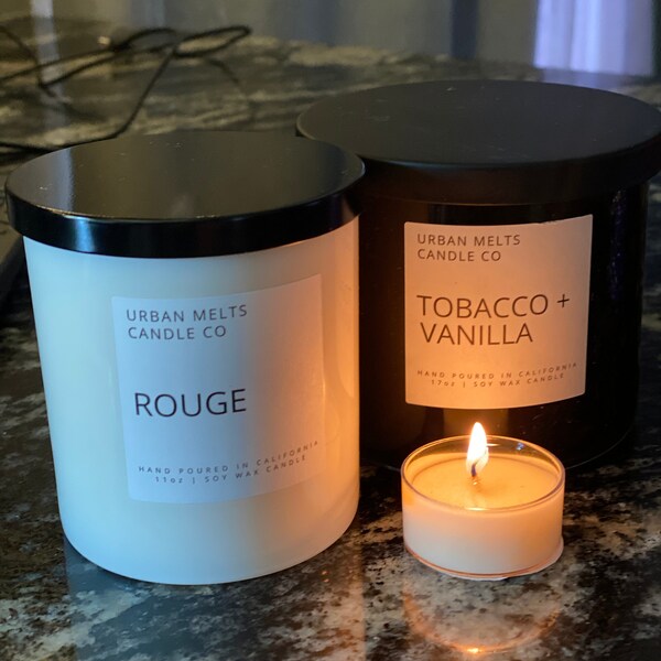 Fall/autumn 5oz Mini Soy Wax Candles- Halloween Apple Pumpkin Roasted ...