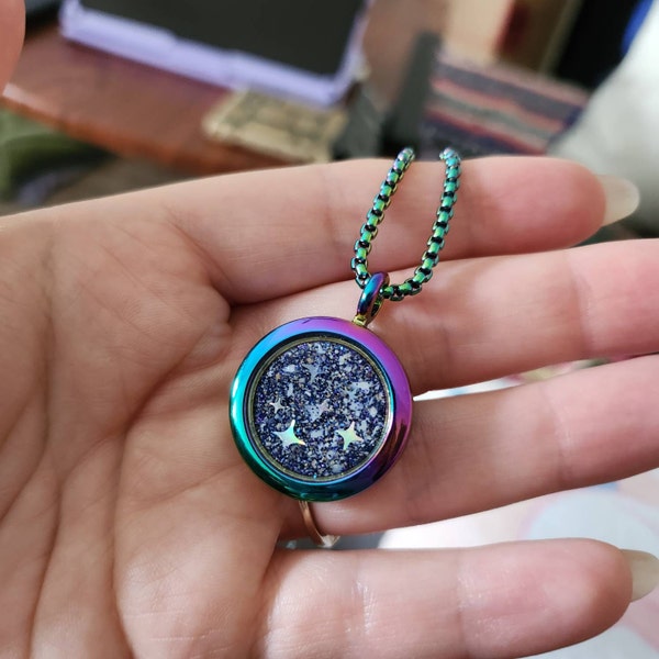 Stainless Steel 40mm Teardrop Magnetic Closure, Floating Charm Glass ...