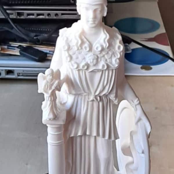Athena Minerva Greek Roman Goddess Cast Marble Statue Sculpture 10in ...