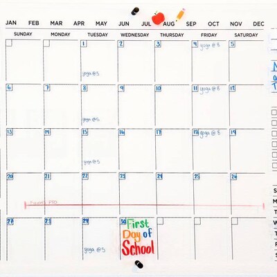 Acrylic Family Planner Personalized Monthly Calendar Dry Erase Board ...