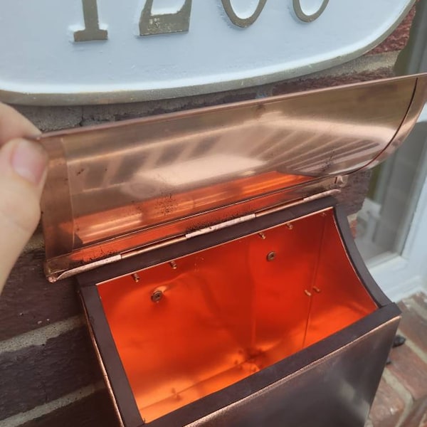 Flush Mount Vertical Patina Copper Mailbox - Etsy