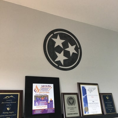 Metal Tristar Made in Tennessee Custom Size Tristar Steel Tri Star Gift ...