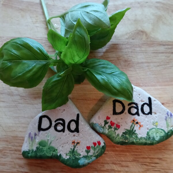 Stone Garden Markers Garden Signs Herb Markers Plant Marker Custom ...