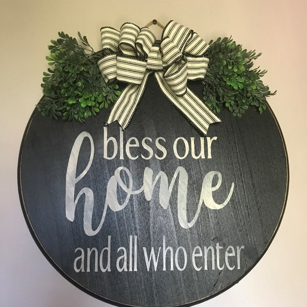 Wooden Farmhouse Inspired Door Hanger Rustic Welcome Sign Farmhouse ...