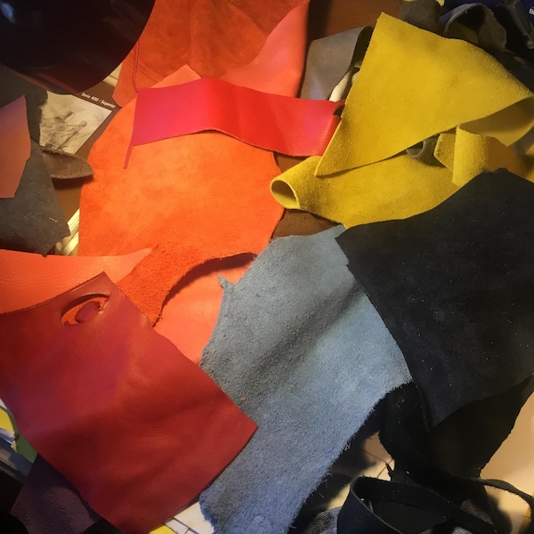 8.5" X 11" Distressed Cowhide Pre Cut Leather Pieces Ideal for Arts and ...