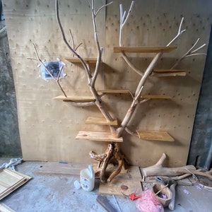 Tree Branch Floating Shelf Solid Wood Live Edge Floating Corner Wall ...