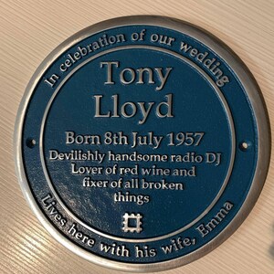 Personalized Fun Blue Plaque With Your Choice of Wording for Outdoor or ...