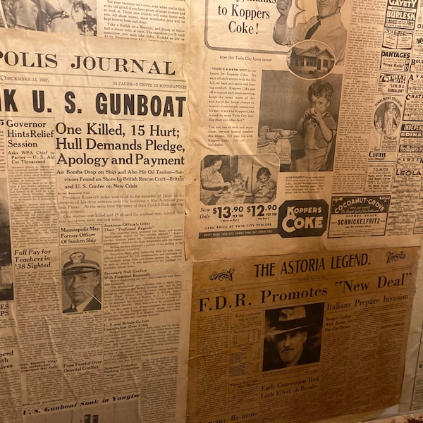 The Goonies Chester Copperpot Folded 1935 Newspaper Page Movie Prop ...