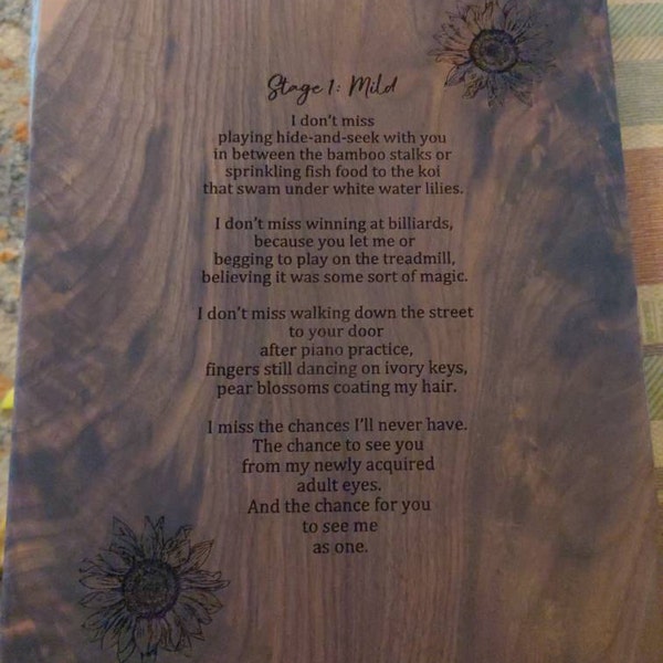 Engraved Poem, Personalized Poem in Wood, Handwritten Heirloom, Child's ...
