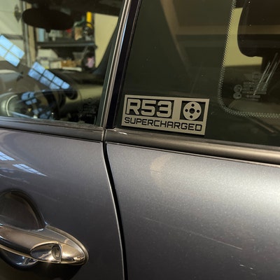 Mini Cooper S R53 Supercharged Pulley Car Vinyl Decal Sticker R53 Mini ...