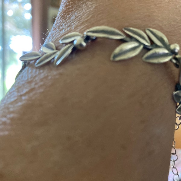 Sterling Silver Branch of Olive Bracelet, Sterling Silver Handmade ...