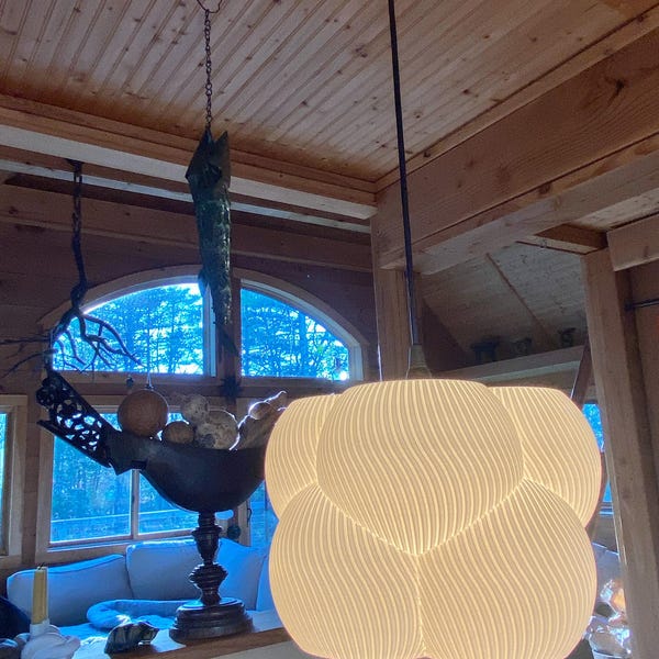 Knitted Lampshade Clara - 3D Printed Contemporary Lampshade, Mid ...