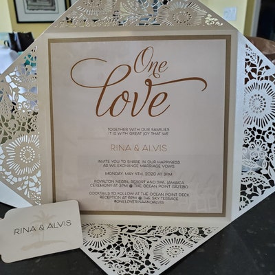 Deckle Edge Wedding Invitation, Handmade Wedding Invitation, Torn Edge ...