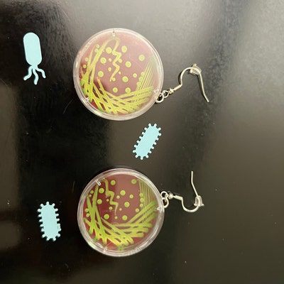 Microbiology Keychain Acrylic Shaker,bacteria Keychain, Gift for Lab ...