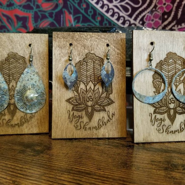 Custom Wooden Jewelry Display Cards: Engraved Logo Branding - Etsy