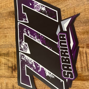 1pc Custom Motorcycle Racing Number Sticker Car Magnet Decal Commando ...