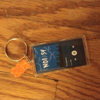 Spotify Song Plaque Keychain Custom Key Chain Add Charm Gummybear Heart ...