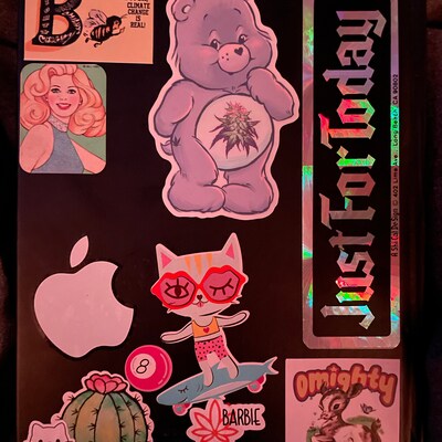 Kush Bear Vinyl Weed Sticker Marijuana, Cannabis Art Decal, Stoner Gift ...