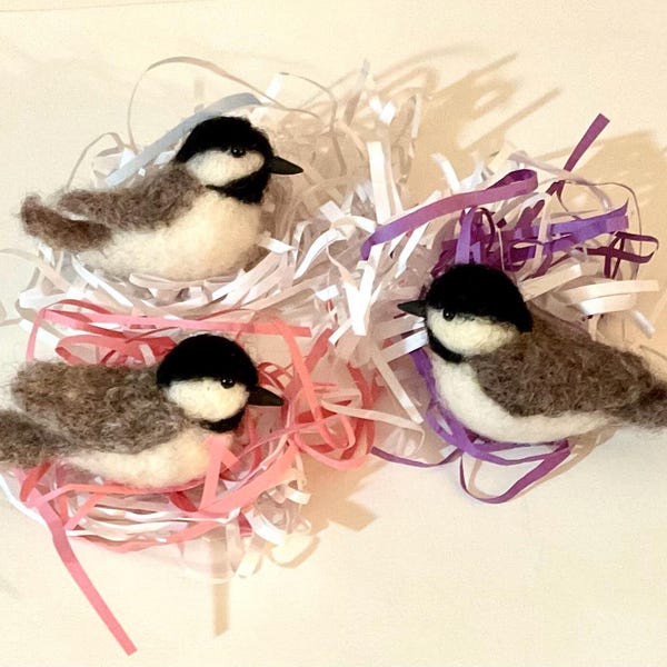Tiny Needle Felted Bird. Realistic Bird. Felted Bird Decorations. Small ...