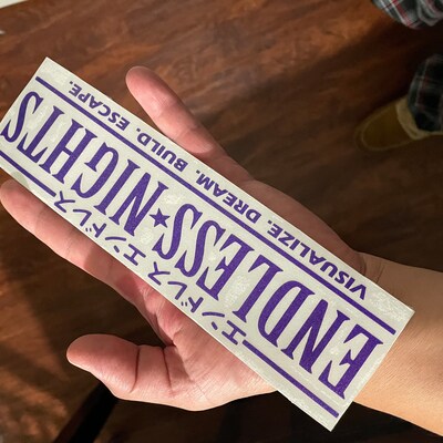 Endless Nights JDM Car Window Decal Sticker Bumper Sticker, Windshield ...